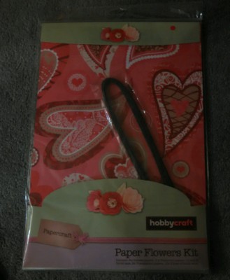 Hobbycraft paper flowers kit florist wire brand new red floral hearts ...