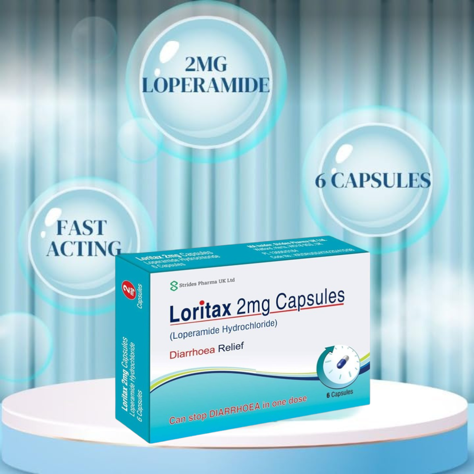 90 Loperamide Hydrochloride 2mg 6 Capsules Rapid Diarrhoea Relief ...