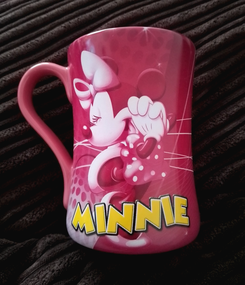 Disney Store Exclusive Minnie Mouse Pink Large Mug Cup 3D Raised Design ...