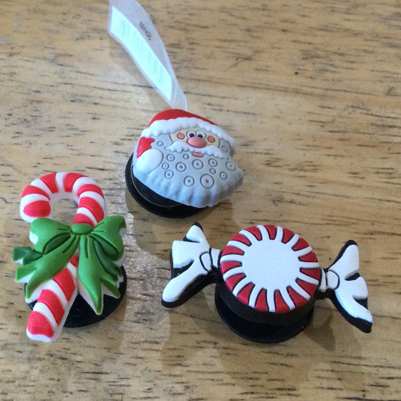 Lot of 3 XMAS Candy Cane, Santa, Candy -AUTHENTIC JIBBITZ SHOE CHARM ...