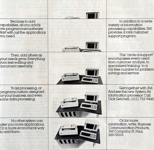3M COmputer Word Processor System 84 1979 Advertisement Vintage ...