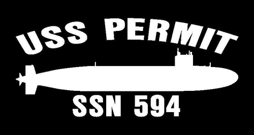 USS PERMIT SSN 594 Silhouette Decal U S Navy USN Military S002 | eBay