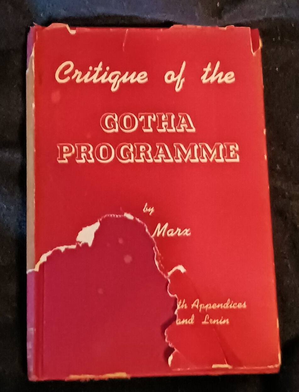 1938 "Critique of the Gotha Programme" by Karl Marx w/ Appendices ...