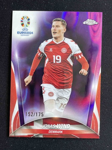 Jonas Wind 2024 Topps Chrome UEFA Euro Purple Lava Denmark /175 #25 | eBay