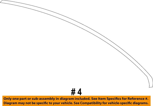 Genuine 51717033257 Rear Lower Back Glass Reveal Molding for BMW E65 ...