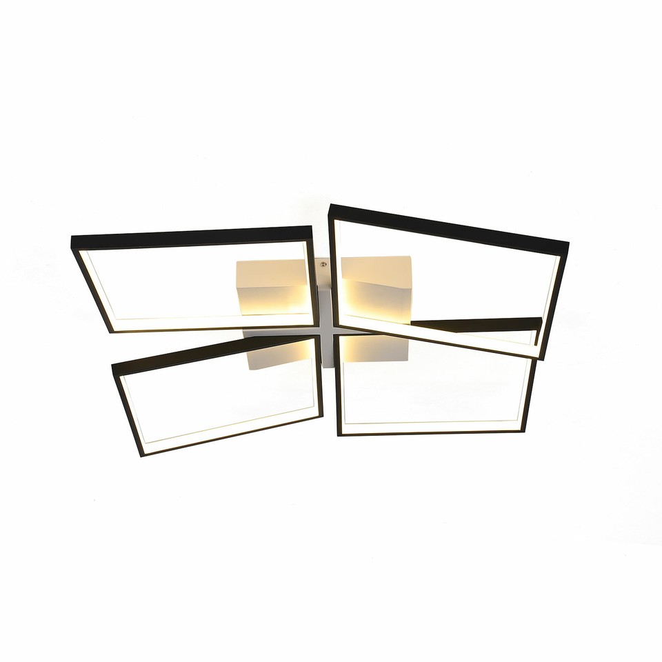 Modern Ceiling Light LED 90W lamp 4-Squares Dimmable 3000-6000K w ...