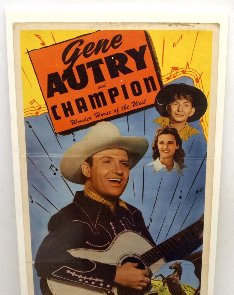 ORIGINAL 1947 GENE AUTRY WESTERN MOVIE POSTER "TRAIL TO SAN ANTONE ...