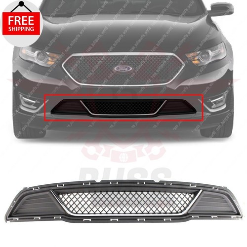 New Front Bumper Lower Grille Gray with Chrome Trim Fits 2013-2019 Ford ...