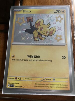Pokémon TCG Shinx Scarlet & Violet: Paldean Fates 135/091 Holo Shiny ...