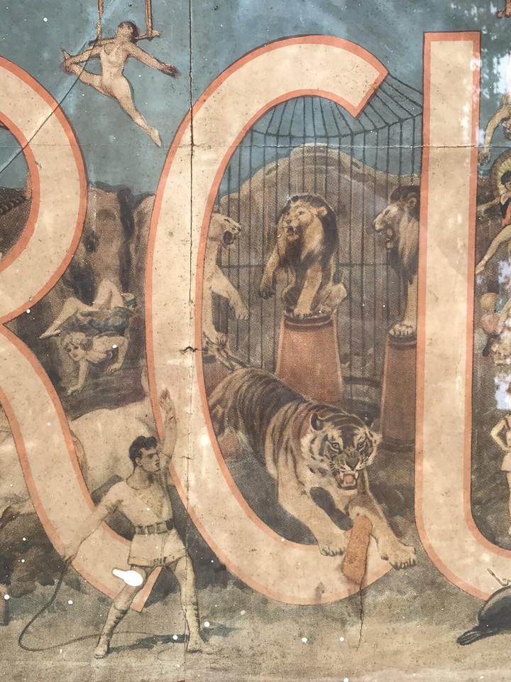 TERRELL JACOBS WILD ANIMAL CIRCUS ANTIQUE COLORED ADVERTISING POSTER | eBay