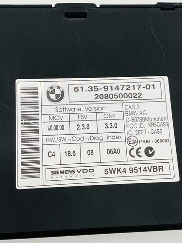 BMW 135i 335i N54 E82 E90 E92 07-10 ENGINE CONTROL ECU SET DME MSD81 ...