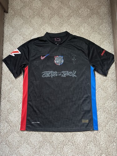 BARCELONA x TRAVIS SCOTT Limited Edition Cactus Jack Black Jersey ...