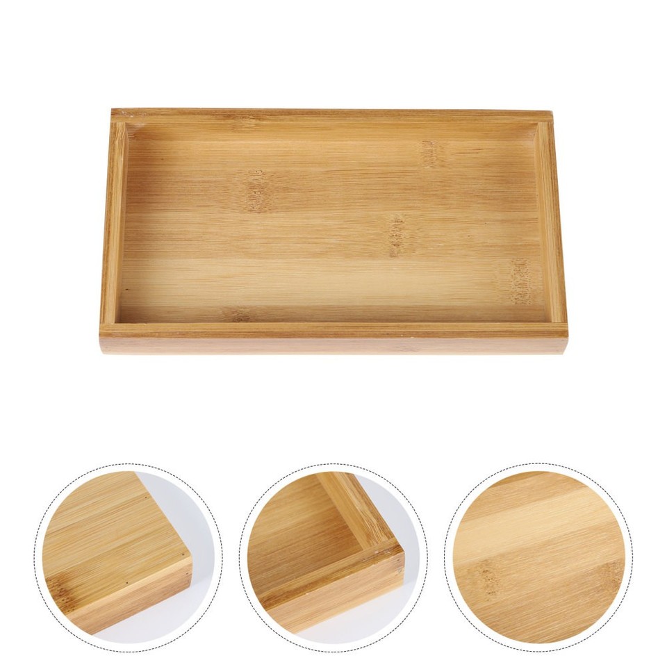 1Pc Bamboo Tea Tray Practical Food Serving Tray Household Snack Tray ...