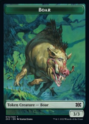 Boar (015) // Spirit (008) Token x1 1x FOIL Double Masters 2022 NM MTG ...
