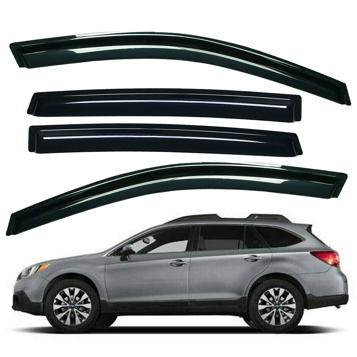 For 2015-2019 Subaru Outback 4pcs Window Visors Rain Guards Side Wind ...