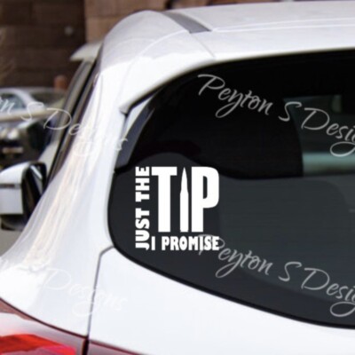“Just The Tip I Promise” Vinyl Decal | Funny Decal | Second Amendment ...