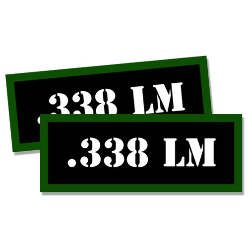 338 LM Ammo Can Labels Ammunition Case stickers decals Lapua 2 pack 3x1 ...