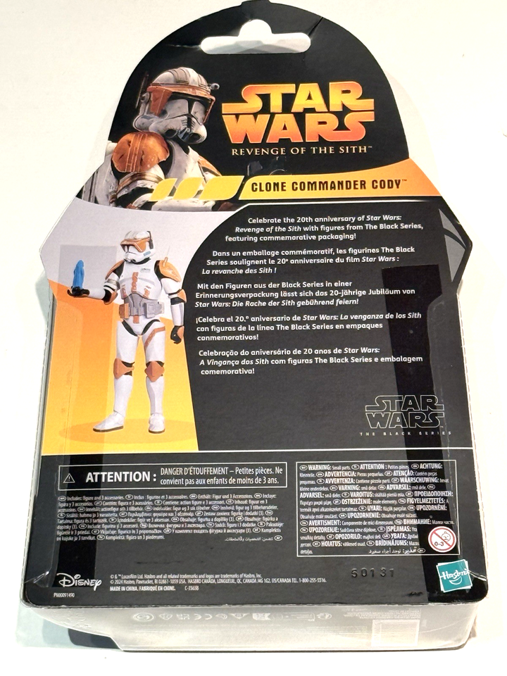 Star Wars Black Series Clone Commander Cody 6” ROTS 20th Anniversary IN ...