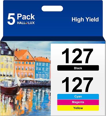 5PK Ink Cartridge for Epson 127 fits Workforce WF-7010 WF-7510 WF-7520 ...