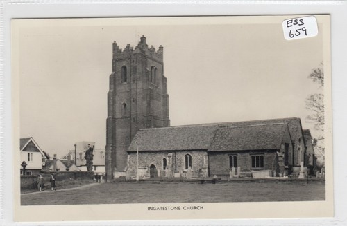 INGATESTONE Essex The Church and Churchyard / surrounding houses RP | eBay