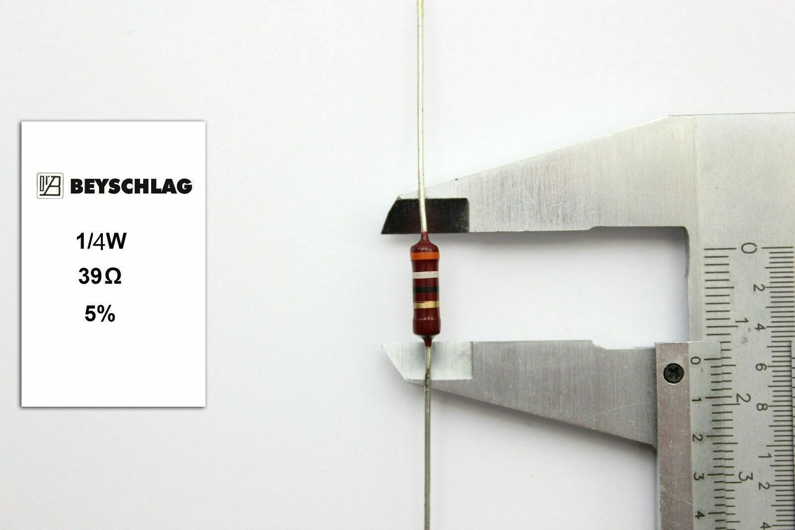 VINTAGE BEYSCHLAG RESISTOR. 1/4W 39Ohm 39R 5% *1 PC* NOS (New Old Stock ...