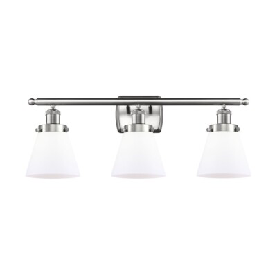 Innovations B SM Cone 3-LT LED Vanity, BSN Frost/Sphere - 916-3W-SN-G61 ...