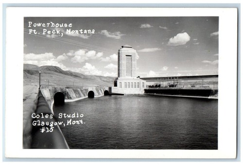 c1950's View Of Power House Dam FT. Peck Montana MT RPPC Photo Vintage ...