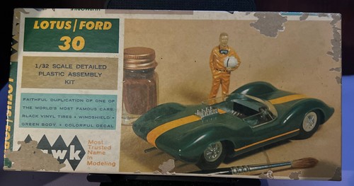 HAWK 644 LOTUS FORD 30 RACER 1966 ISSUE KIT 1/32 Model Car Mountain NIB ...