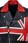 Men's BRANDO UNION JACK Motorcycle BRITISH FLAG Biker Hide Real Leather ...