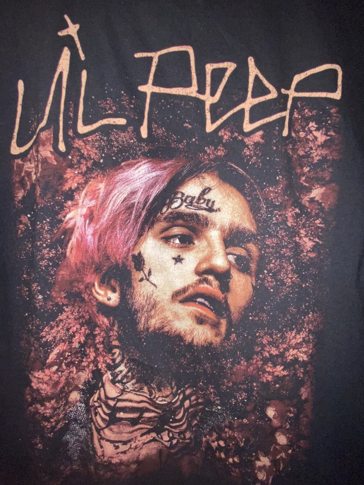 Lil Peep Floral Portrait Hot Topic T-Shirt Medium EUC | eBay