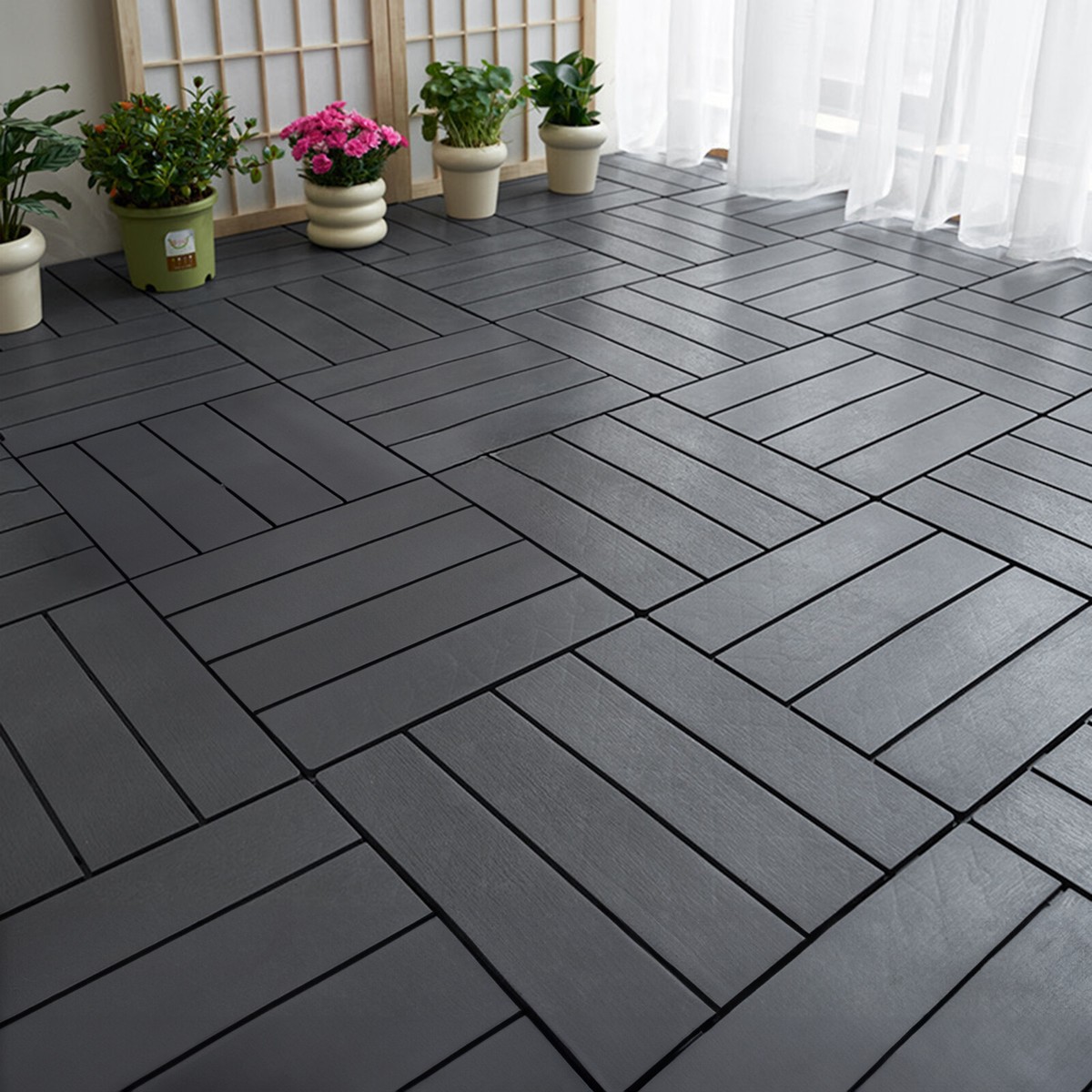 Outdoor Interlocking Floor 12x12 Interlocking Slate Stone Outdoor Deck