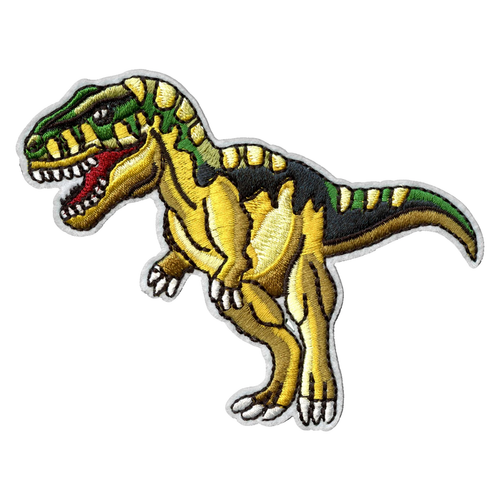T-Rex Debout Vert Et Jaune Dinosaure Brodé Patch à Repasser | eBay