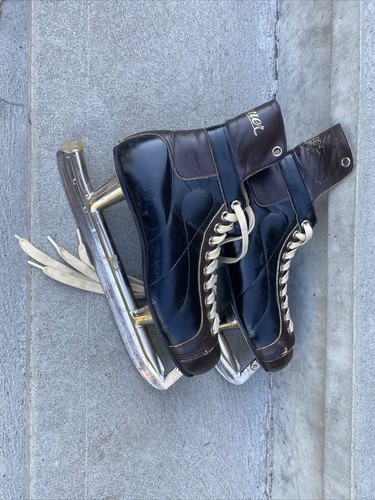 Vintage bauer silver arrow leather Hockey Skates - Size 10 | eBay