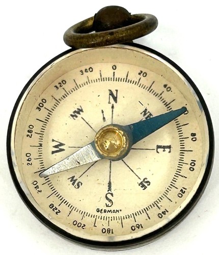 Vintage WWII Era German Brass Pocket Compass | eBay