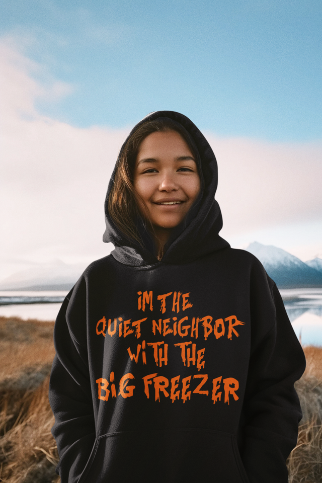 IM THE QUITE NEIGHBOR WITH THE BIG FREEZER -Funny Halloween T Shirt ...