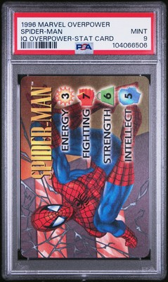 1996 FLEER/SKYBOX MARVEL OVERPOWER IQ OVERPOWER STAT CARD SPIDER-MAN ...