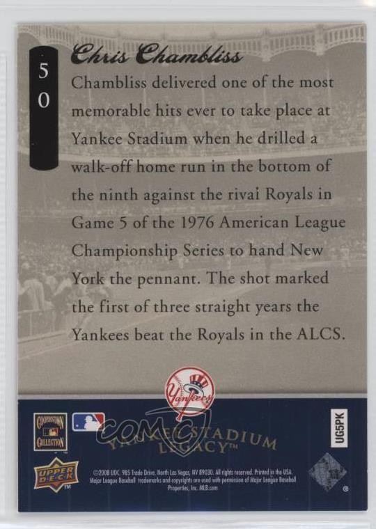 2008 Upper Deck Yankee Stadium Legacy Final Season Box Set Chris ...