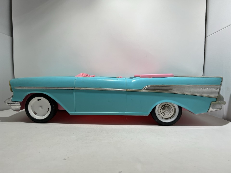 Vintage 1988 Mattel Barbie Convertible Car - 1957 Chevy Bel Air ...