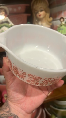 AMAZING!! PYREX PINK AMISH BUTTERPRINT SET 471 & 472 With Lids! | eBay