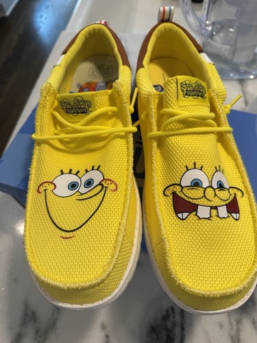 Hey DUDE WALLY Funk SpongeBob Squarepants Loafers Men’s size 11 yellow ...