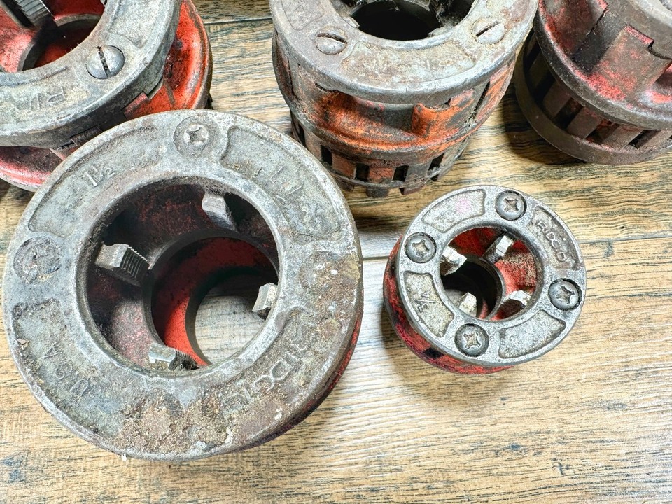 Ridgid 12-R Pipe Threader Die Head Set 12R Threading Dies G653 | eBay