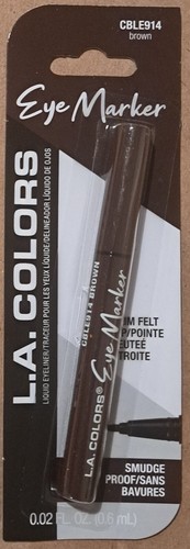 L.A. Colors Brown Eye Marker CBLE914 12 ct. smudge proof liquid ...