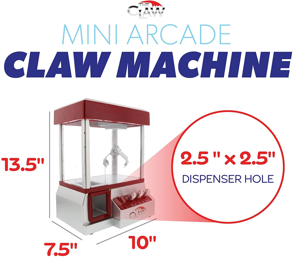 Electronic Arcade Claw Machine - Toy Grabber Machine with Flashing LED ...
