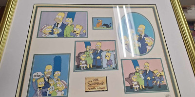 RARE SIMPSONS FAMILY ALBUM LIMITED EDITION PRINT 24x21” Framed #366/750 ...