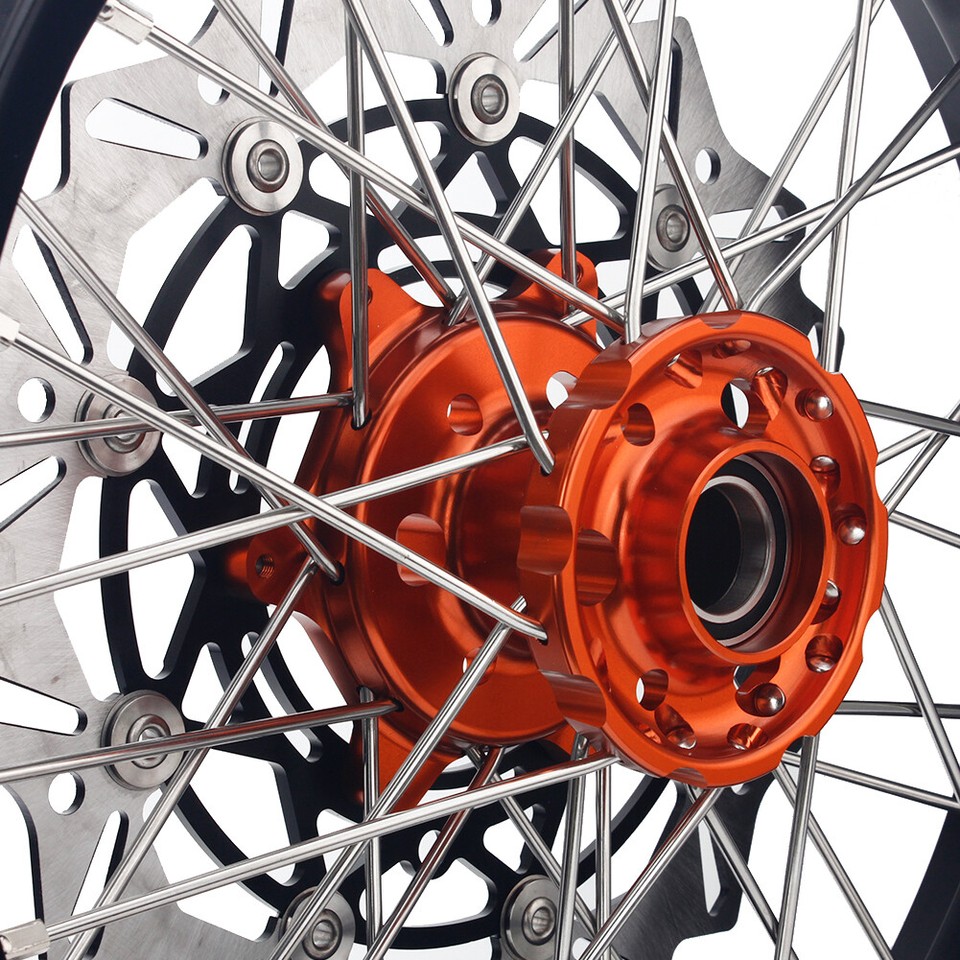 17" Supermoto Wheels Rims Discs For KTM EXC-F 250 SX-F XC-F EXC 300 350 ...