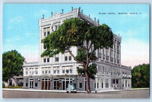 Seguin Texas Postcard Plaza Hotel Central Park Exterior Building c1940 ...