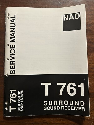 NAD T761 Surround Sound Receiver Service Manual Original OEM Vintage | eBay