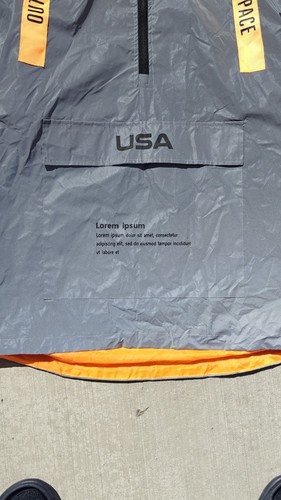 Bleeker Mercer Jacket Men Large Silver NASA USA Lorem Ipsum Futureistic ...