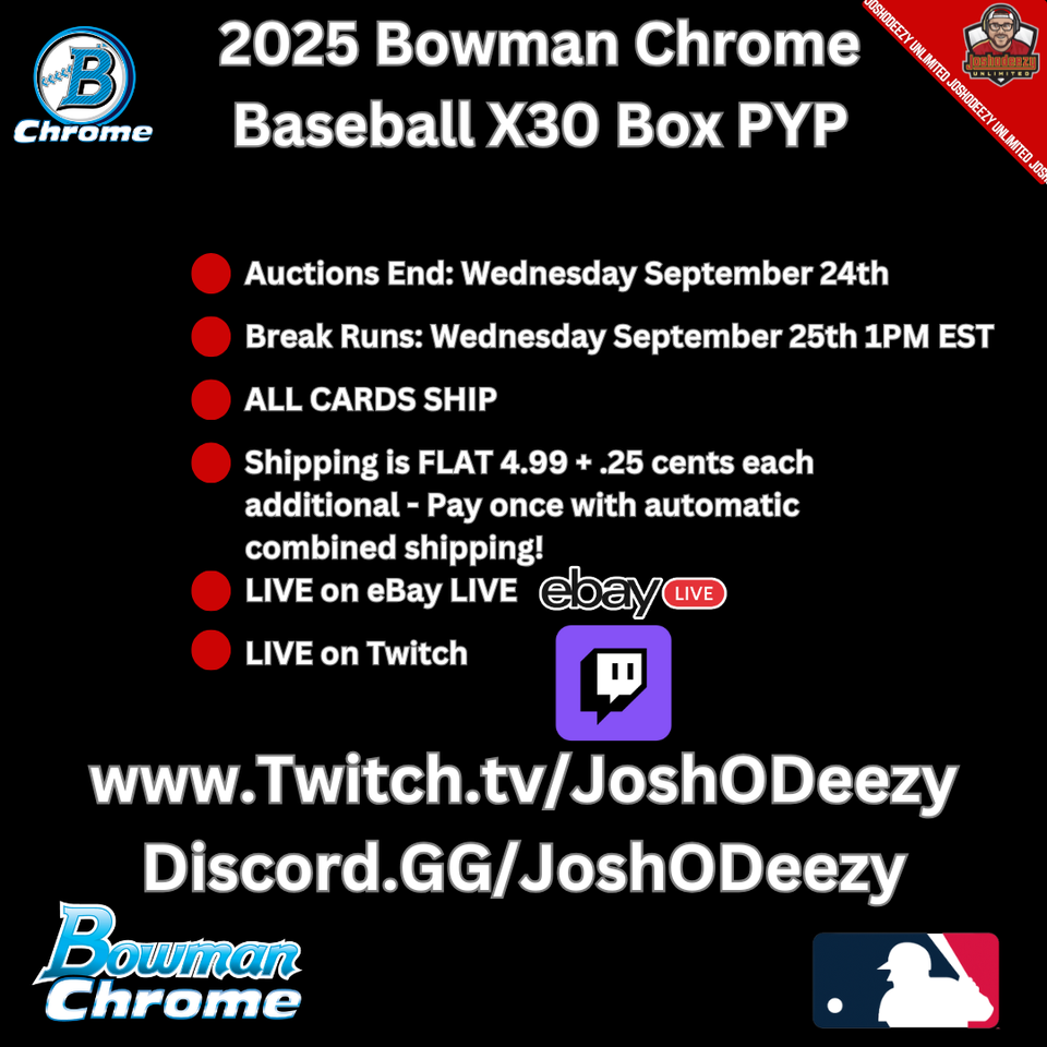 BRADEN MONTGOMERY CHW 2025 Bowman Chrome Baseball Player Break 30 Box 1579 | eBay