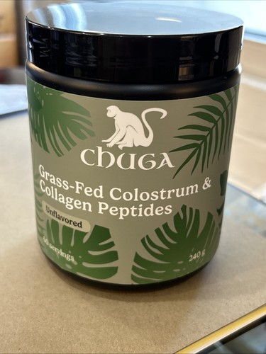 Chuga Grass-Fed Colostrum & Collagen Peptides, Unflavored, 240g ...